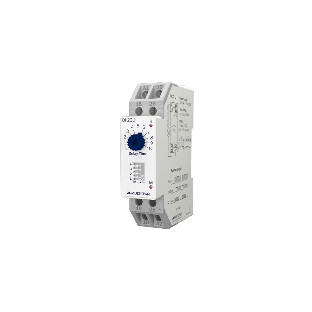 DI-22U | Timer | Din rail Display-Blind Timer